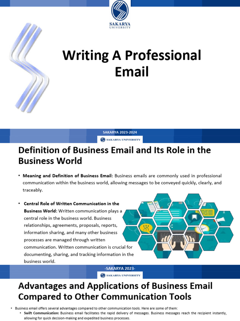 Writing A Professional Email | PDF | Communication | Business