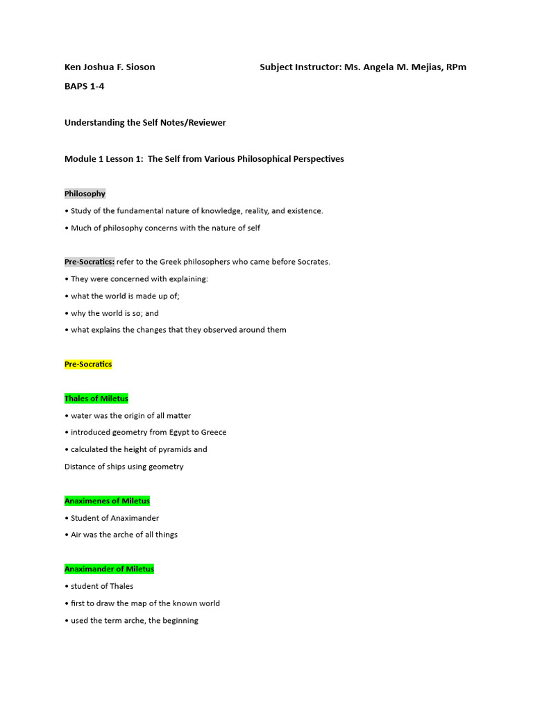 Understanding The Self Reviewer | PDF | Empiricism | Confucianism Understanding The Self Reviewer | PDF | Empiricism | Confucianism