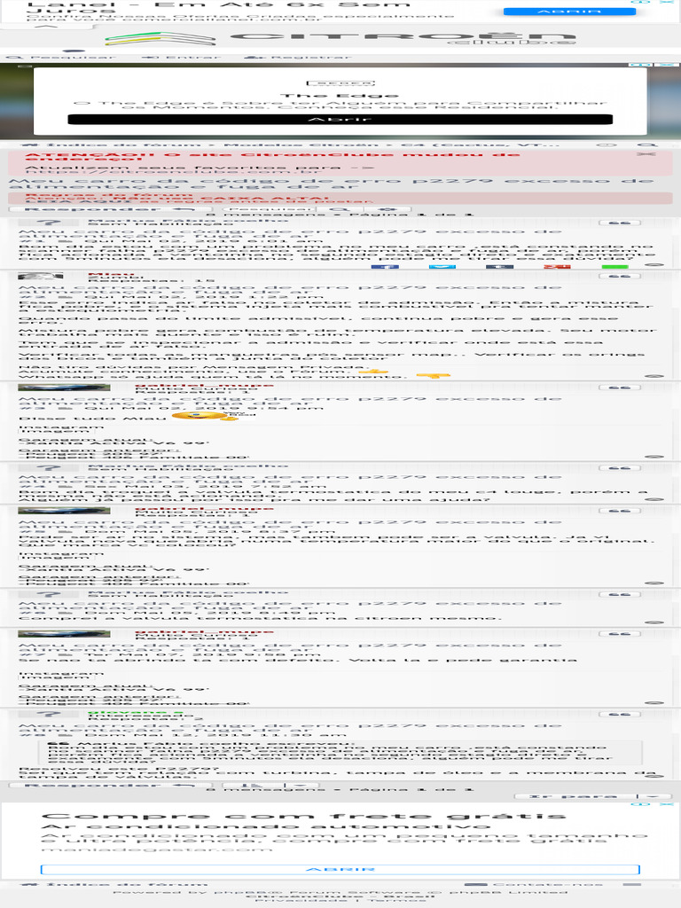 Meu Carro Da Código de Erro p2279 Excesso de Alimentação e Fuga de Ar ...