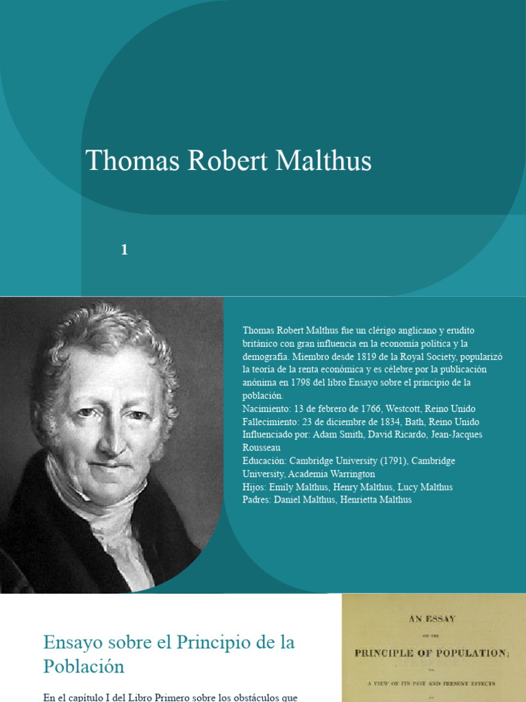 Thomas Malthus | PDF | Economias