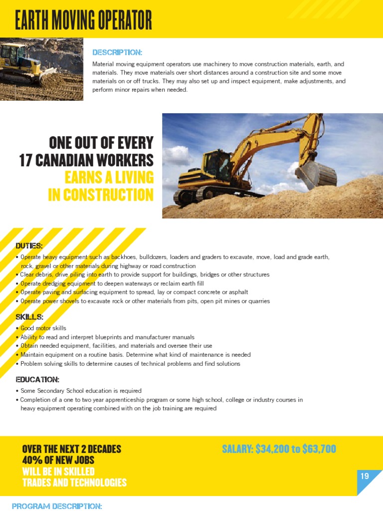 Heavy Equipment Operator Career Guide | PDF | Heavy Equipment | Industries