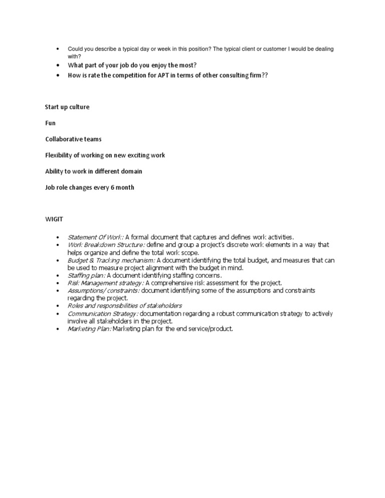 Could You Describe A Typical Day or Week in This Position? The Typical ...