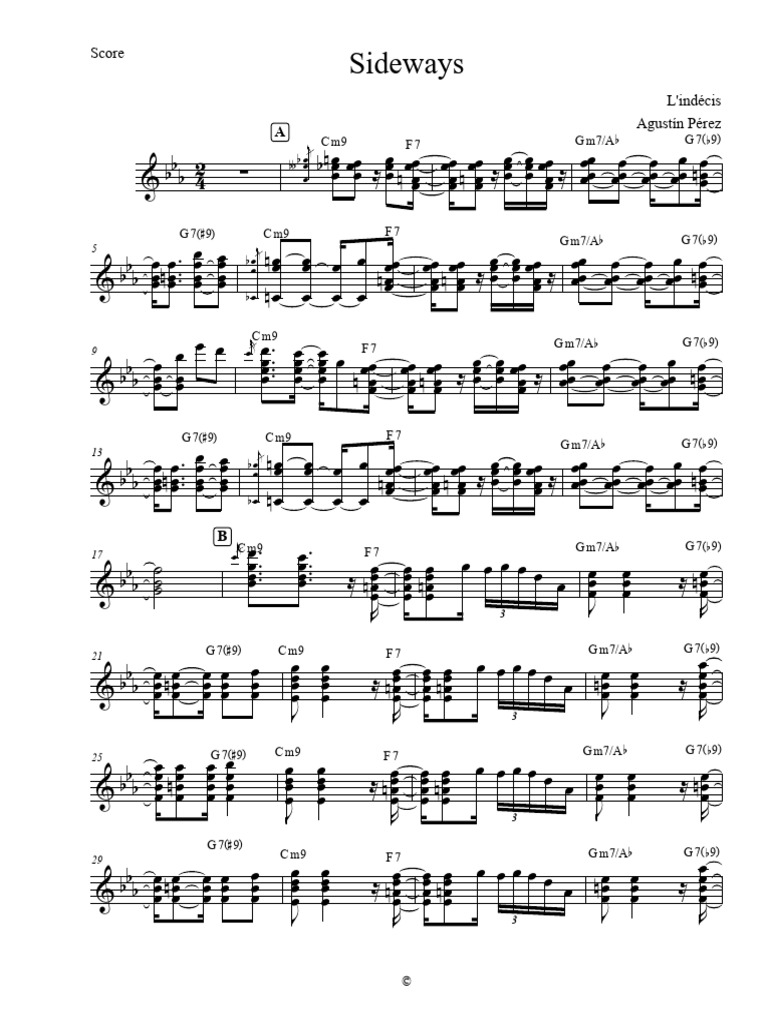 Sideways - L'Indécis - Guitar sheet | PDF