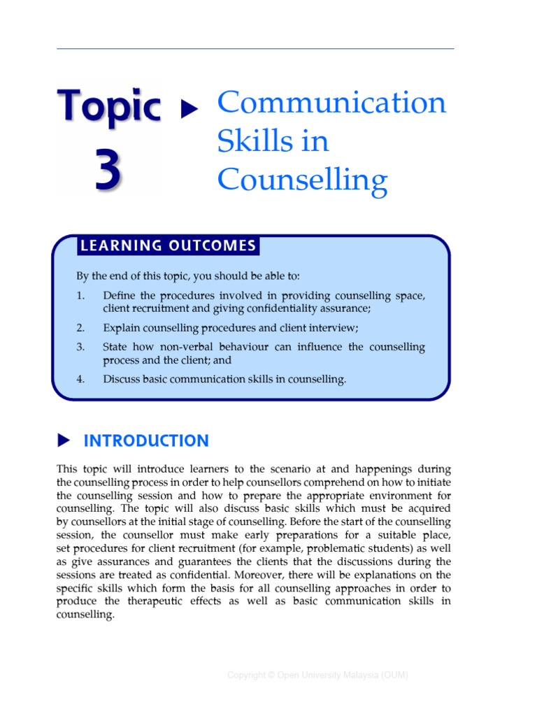 C3 - Communication Skill in Counselling | PDF