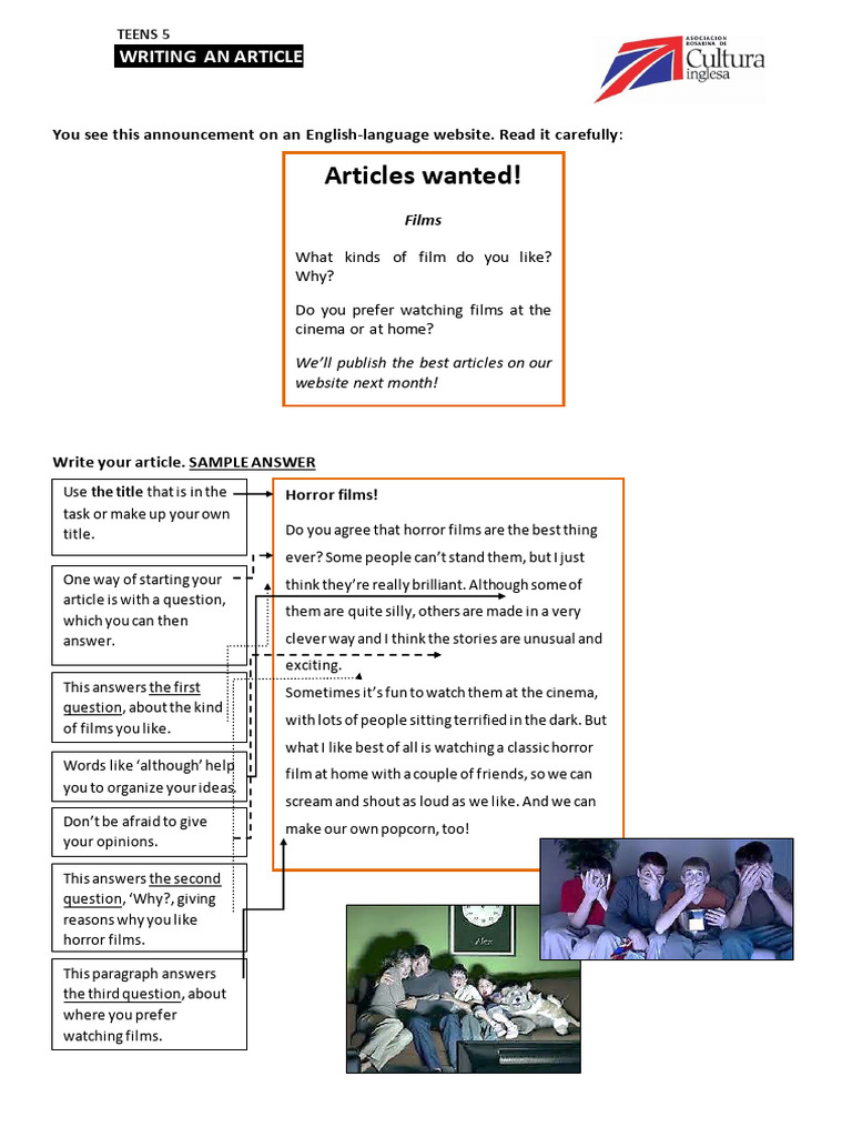 Teens 5 - ARTICLE - STUDENTS VERSION | PDF | English Language | Question