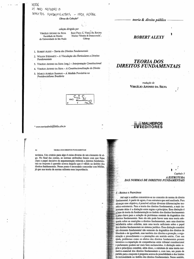 5. Robert Alexy - Teoria dos Direitos Fundamentais-1 | PDF