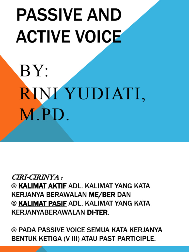 P3 Passive Voice | PDF | Grammatical Tense | Semantic Units