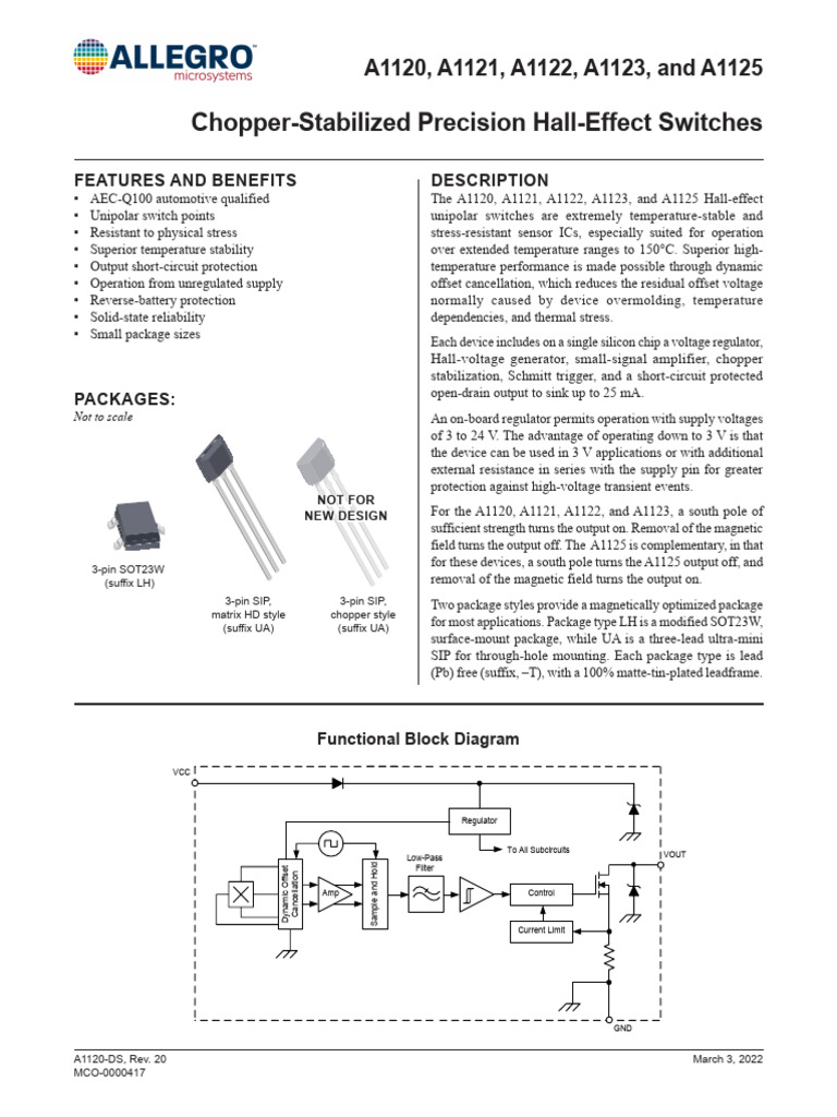 A112x Datasheet | PDF | Manufactured Goods | Electronic Circuits