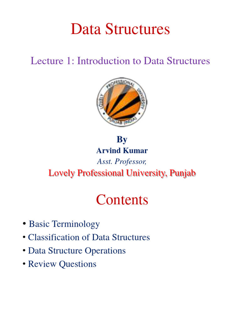 Introduction to Data Structures | PDF | Time Complexity | Computational ...