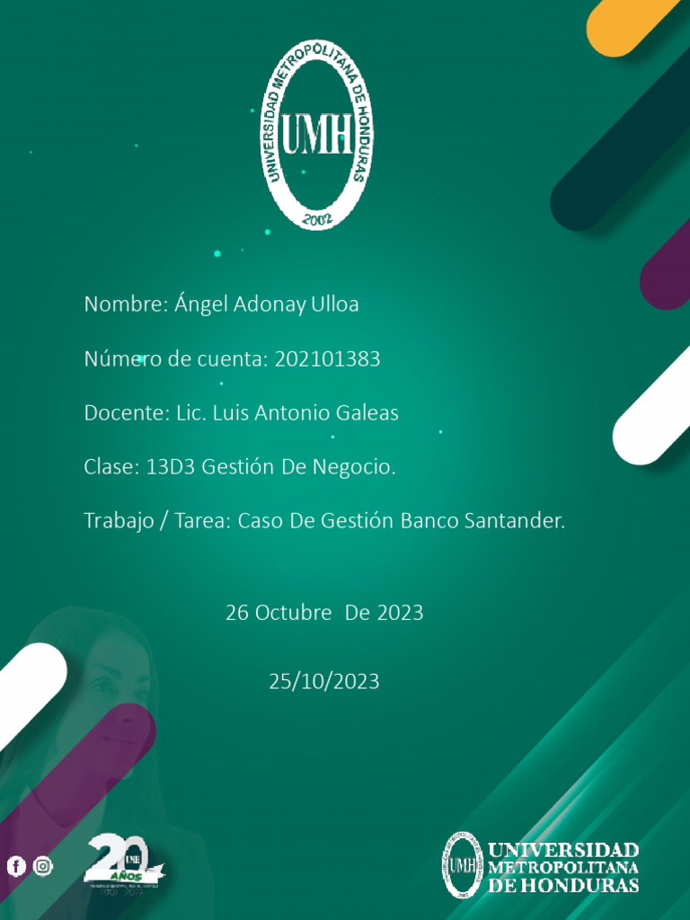 13d3umh Tarea1angel Ulloa | PDF | Bancos | Business