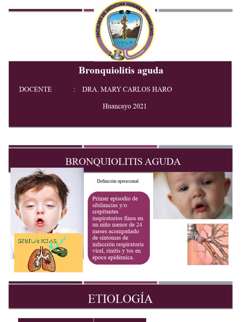Bronquiolitis Aguda Upla 1 | PDF | Medicina CLINICA | Especialidades ...