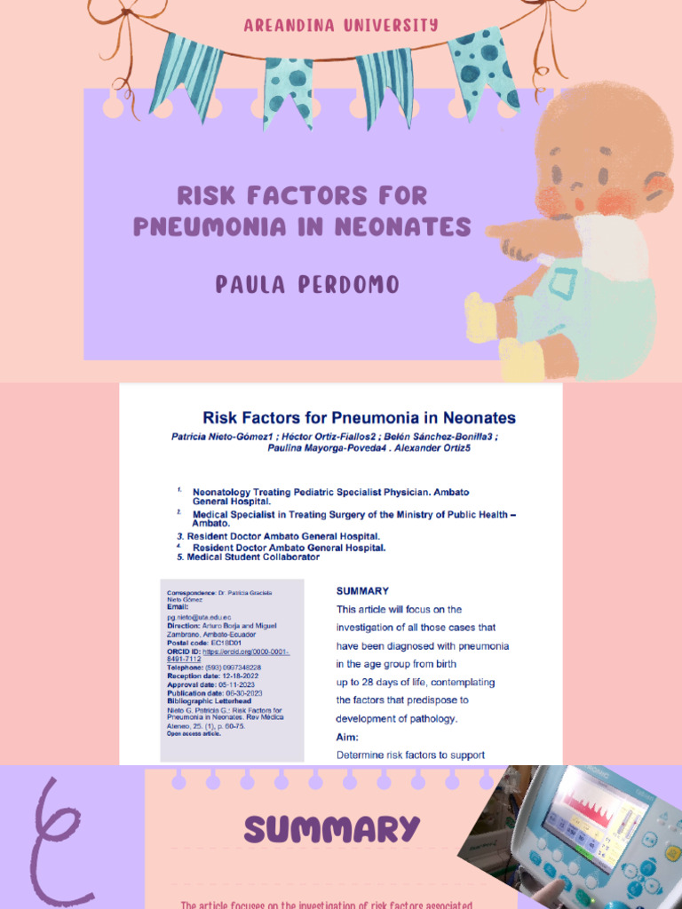 Risk Factors For Pneumonia in Neonates | PDF | Pneumonia | Preterm Birth