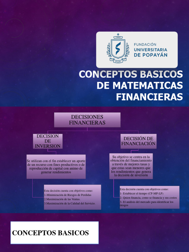 Concepto Basico de Las Matematicas Financieras e Informacion Contable | PDF | Interés | Bancos
