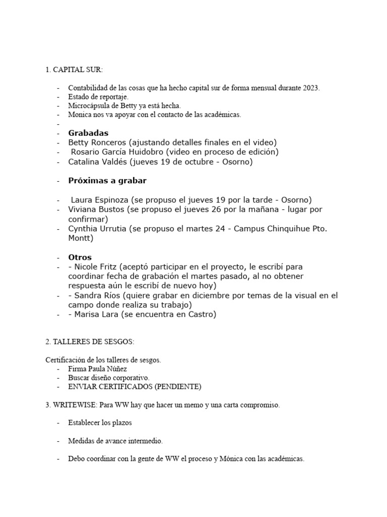 Tareas de La Semana Ulagos | PDF