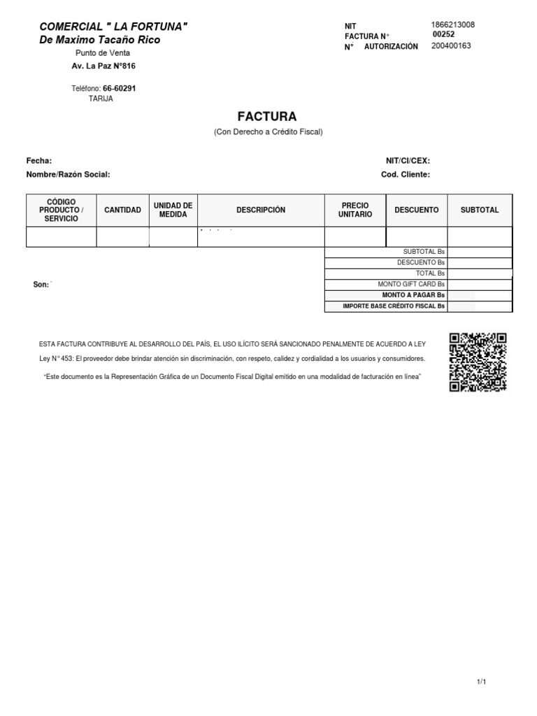 Factura 00252 | PDF