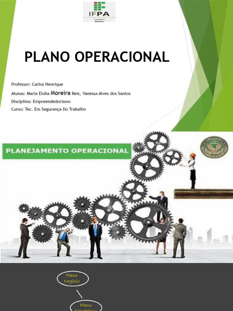 Plano Operacional Trab | PDF | Planejamento | Planejamento estratégico
