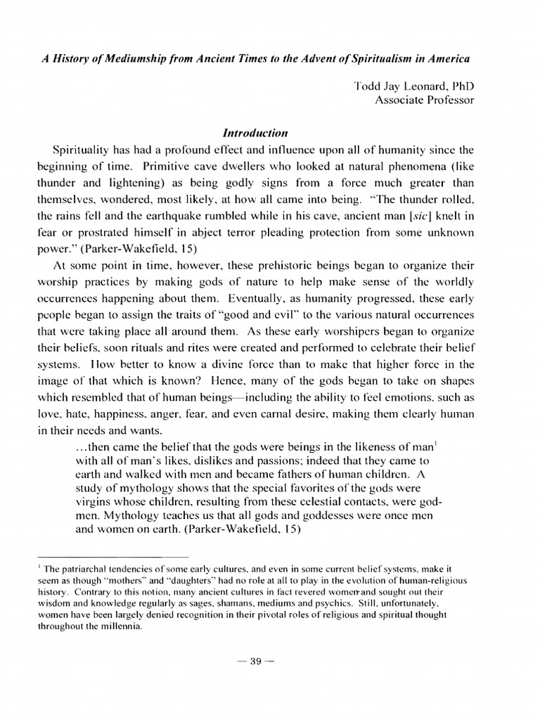 A History of Mediumship From Ancient Times To The Advent of ...