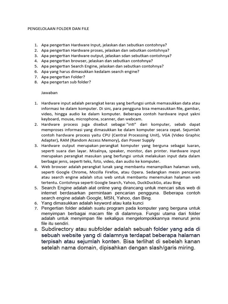 Pengelolaan Folder Dan File | PDF