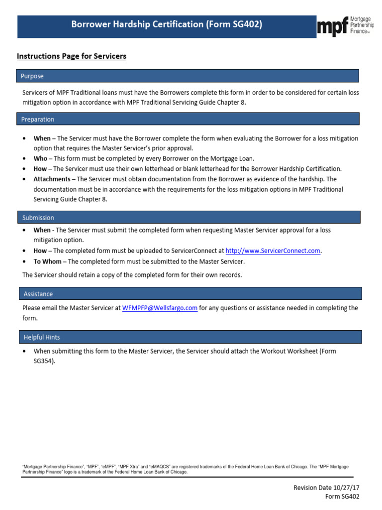 Borrower Hardship Certification Guide | PDF | Mortgage Loan | Loss Mitigation