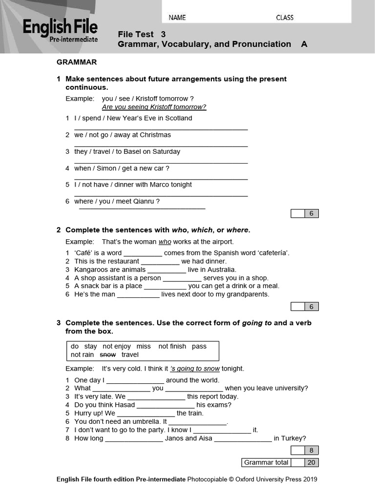 TEST 3a | PDF | Linguistics