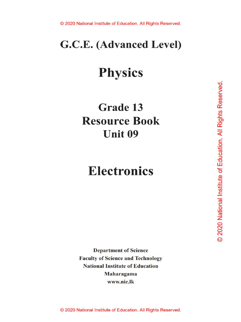 AL Physics Resource Book Unit 9-EM | PDF