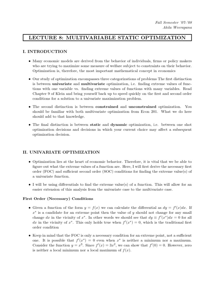 Lecture When Is A Function Convex Hessian Positive Definite | PDF | Maxima And Minima ...