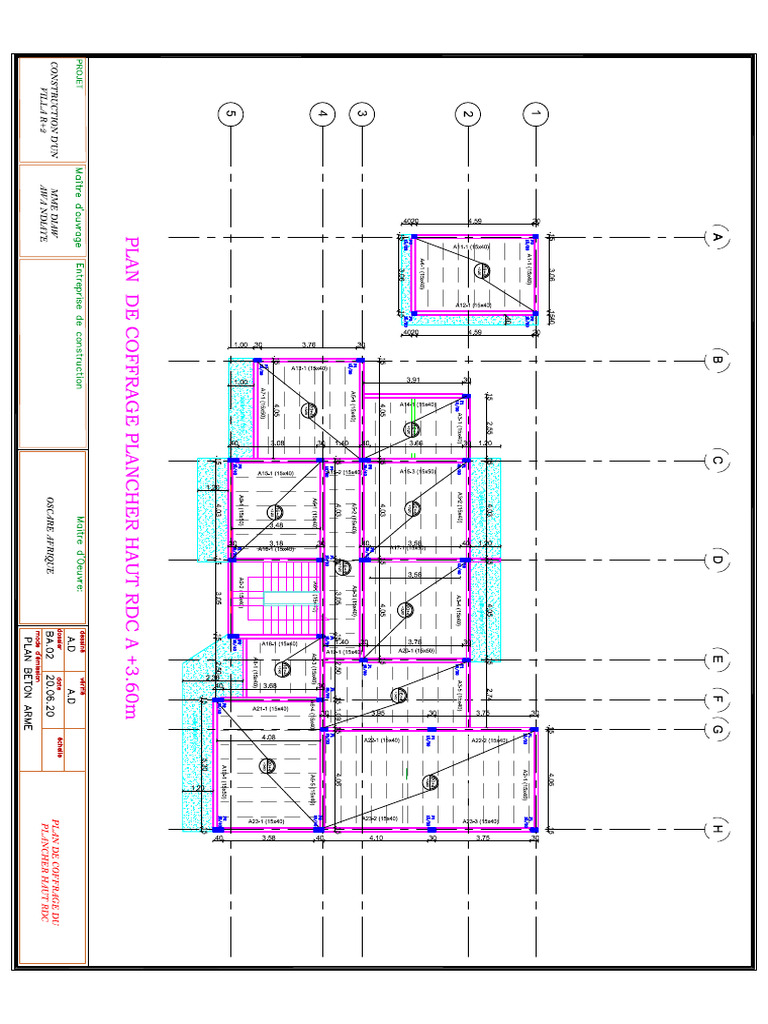 Coffrage PH RDC | PDF