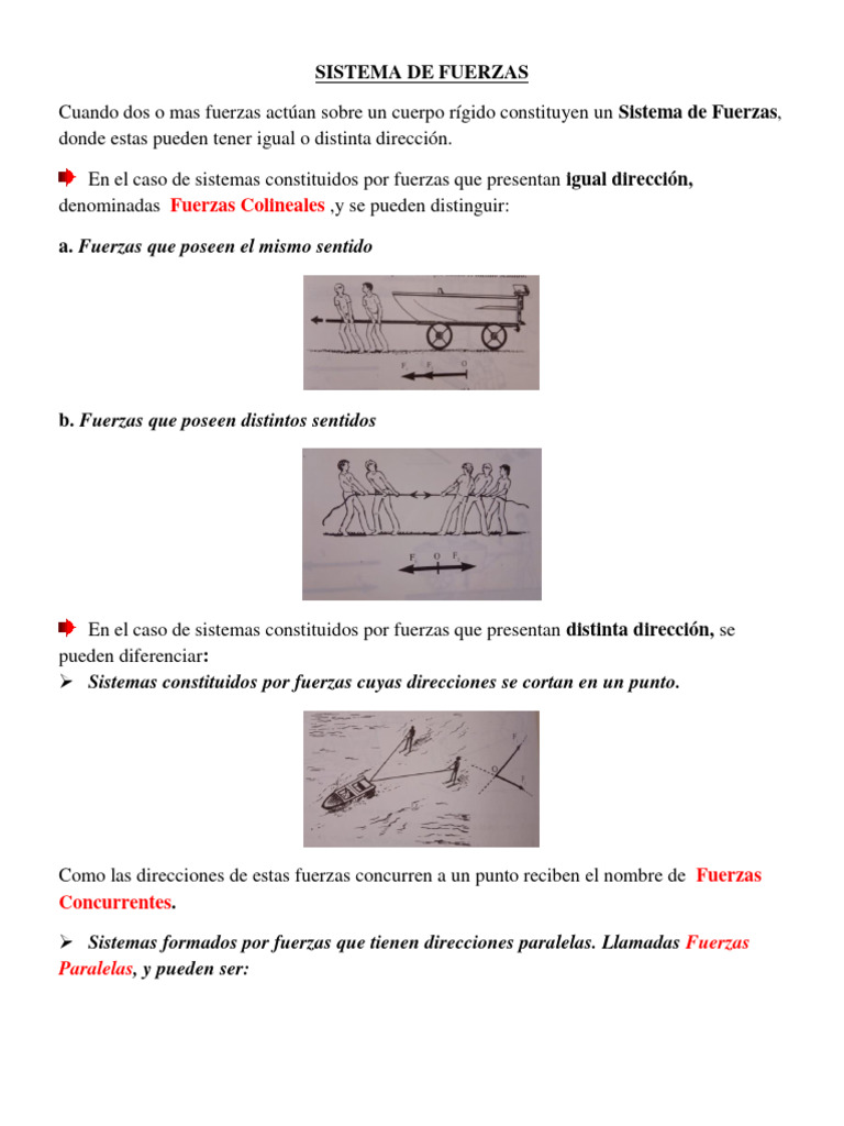SISTEMA DE FUERZAS. 4°2° TT | PDF | Vector Euclidiano | Fuerza