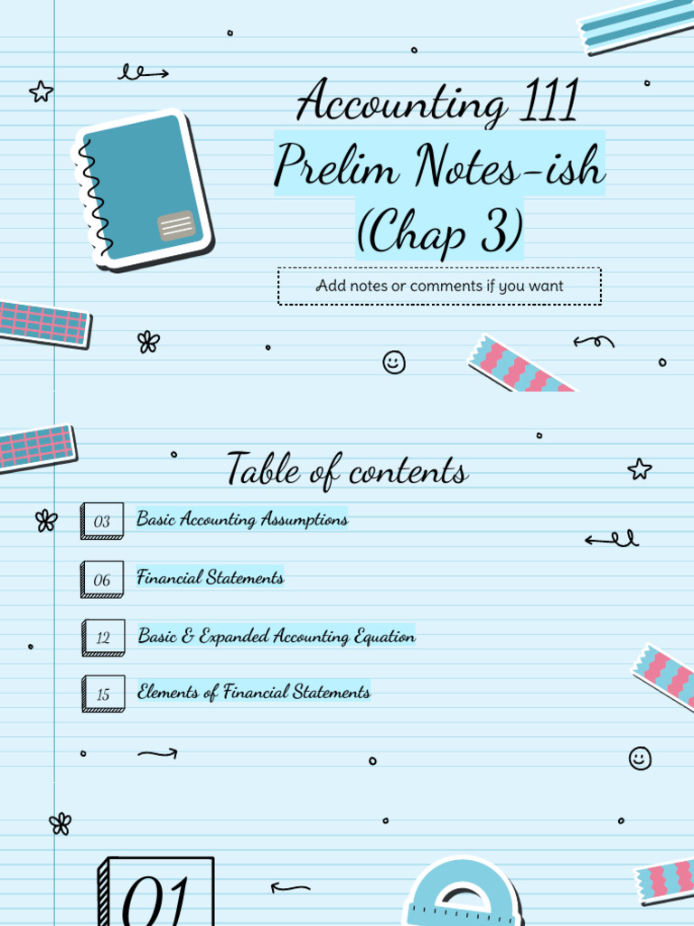 Accounting 111 - Prelim Topic 3 | PDF | Expense | Balance Sheet