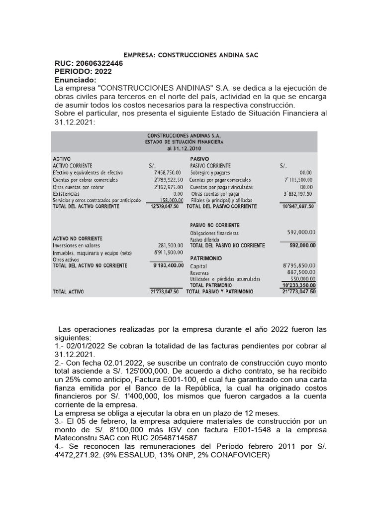 Monografía Andina Sac | PDF | Business | Economias