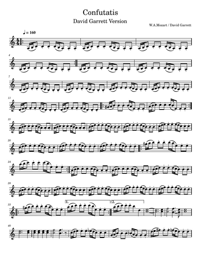 Confutatis - MozartDavid Garrett | PDF