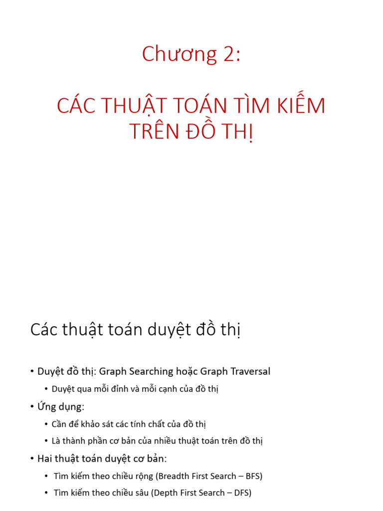 Chuong 2 - Duyệt BFS DFS | PDF
