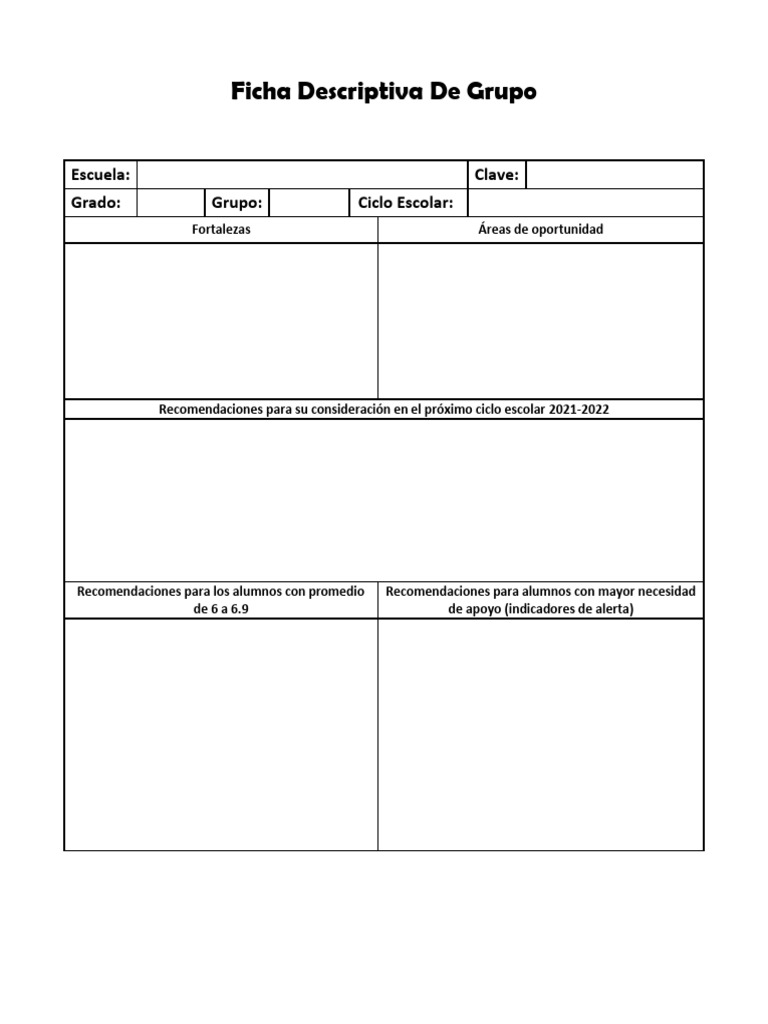 Fichas Descriptivas | PDF | Educación primaria | Aprendizaje