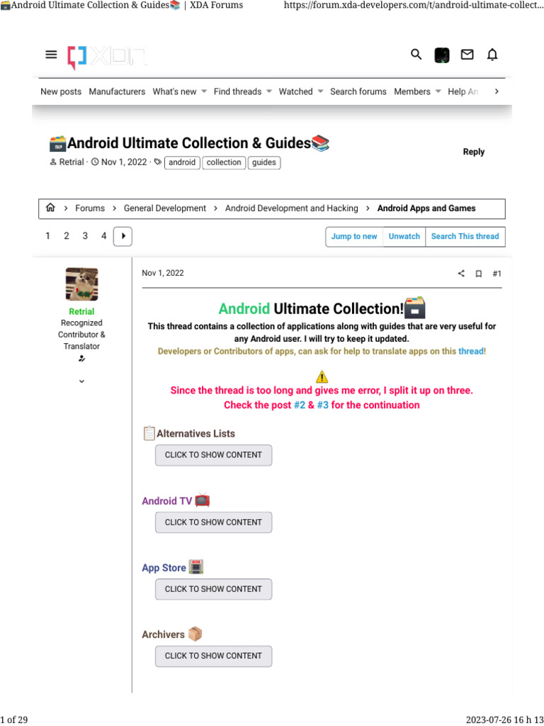 ? Android Ultimate Collection & Guides? - XDA Forums | PDF | Internet ...