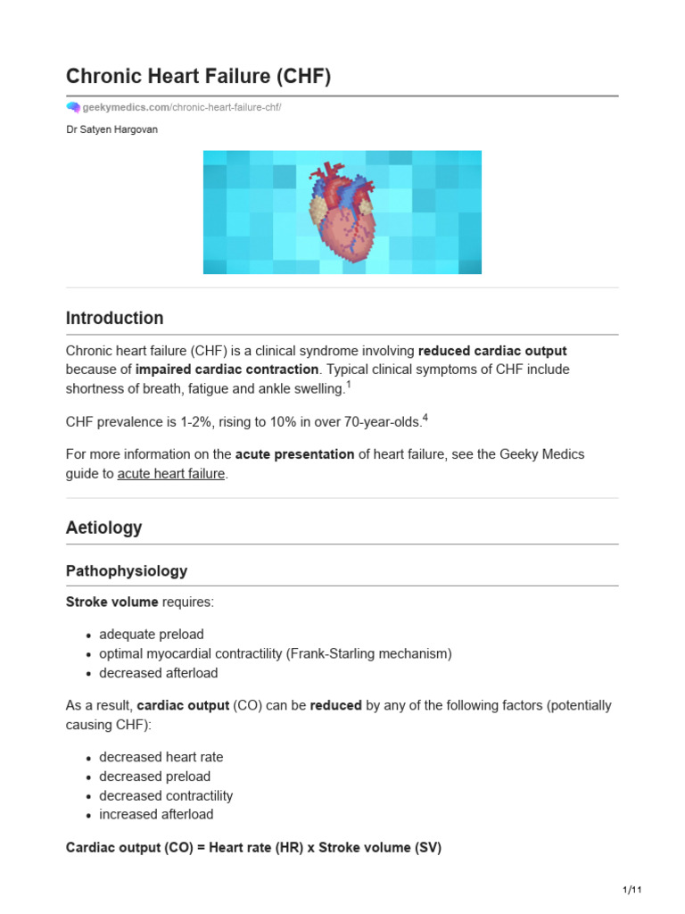 Chronic Heart Failure CHF | PDF | Heart Failure | Myocardial Infarction
