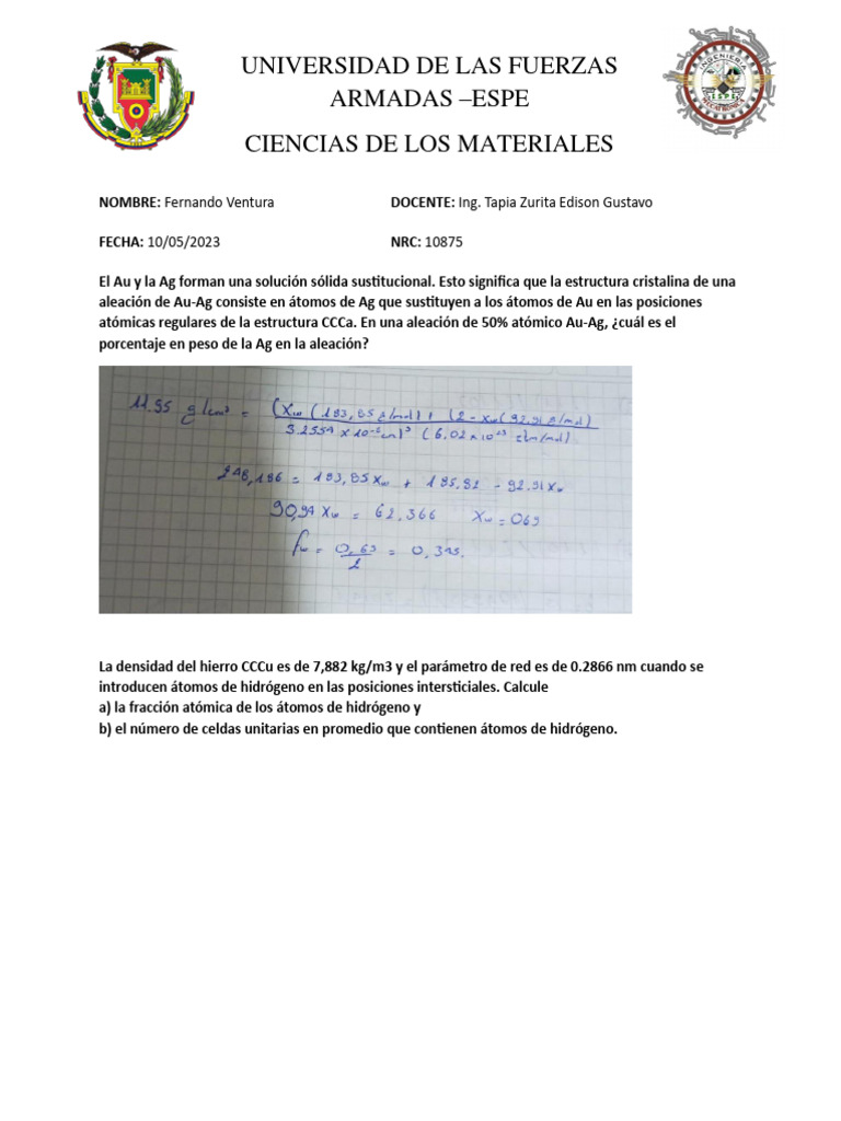 Ventura Fernando Deber1 2P | PDF | Rieles | Materiales de construcción