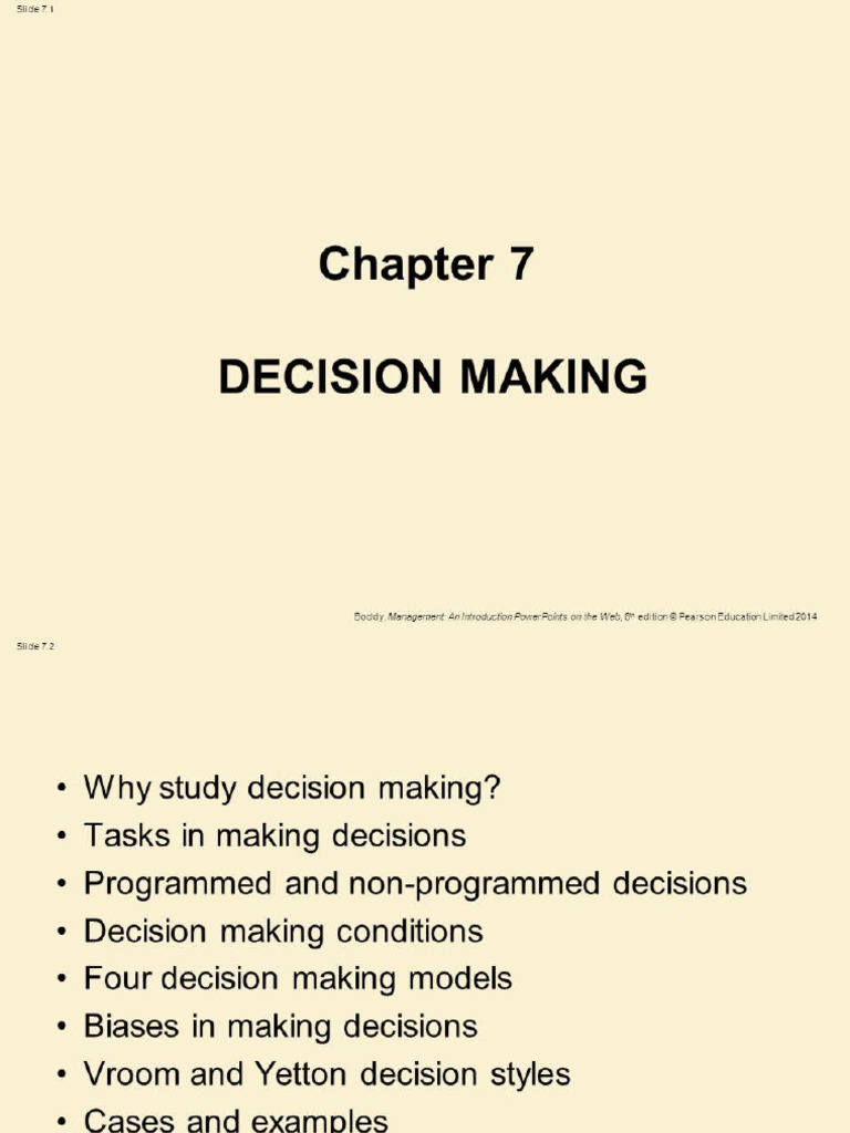 Chapter 7 Decision Making Pdf