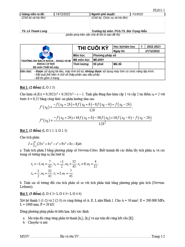 Đề thi PPS HK 221 - CQ | PDF