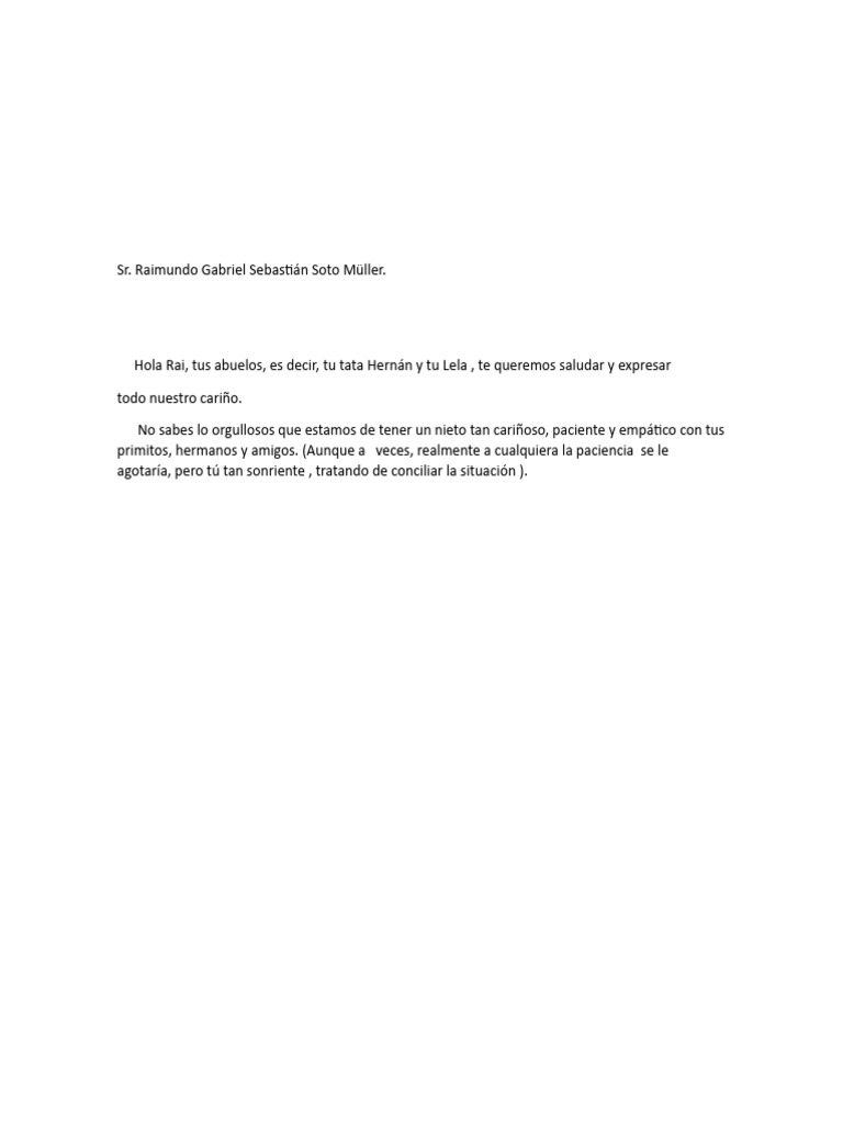 Carta A Raimundo | PDF