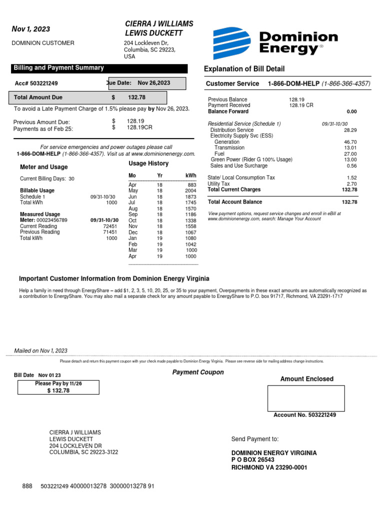 GP Sample Bill | PDF | Electricity | Electric Power