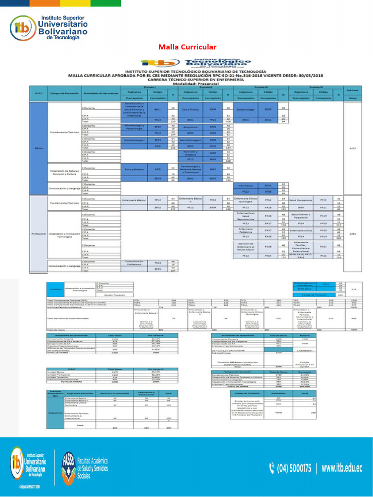 Malla Curricular | PDF | Enfermería | Bioética