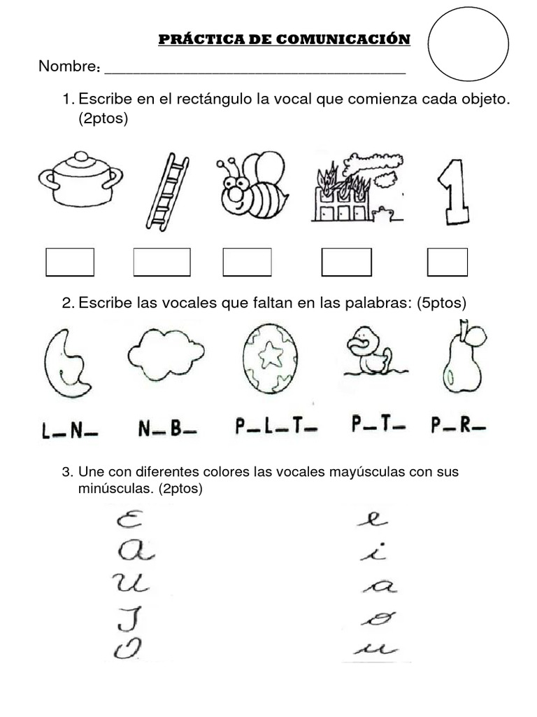 Actividades de vocales mayúsculas y minúsculas | PDF | Artes del ...