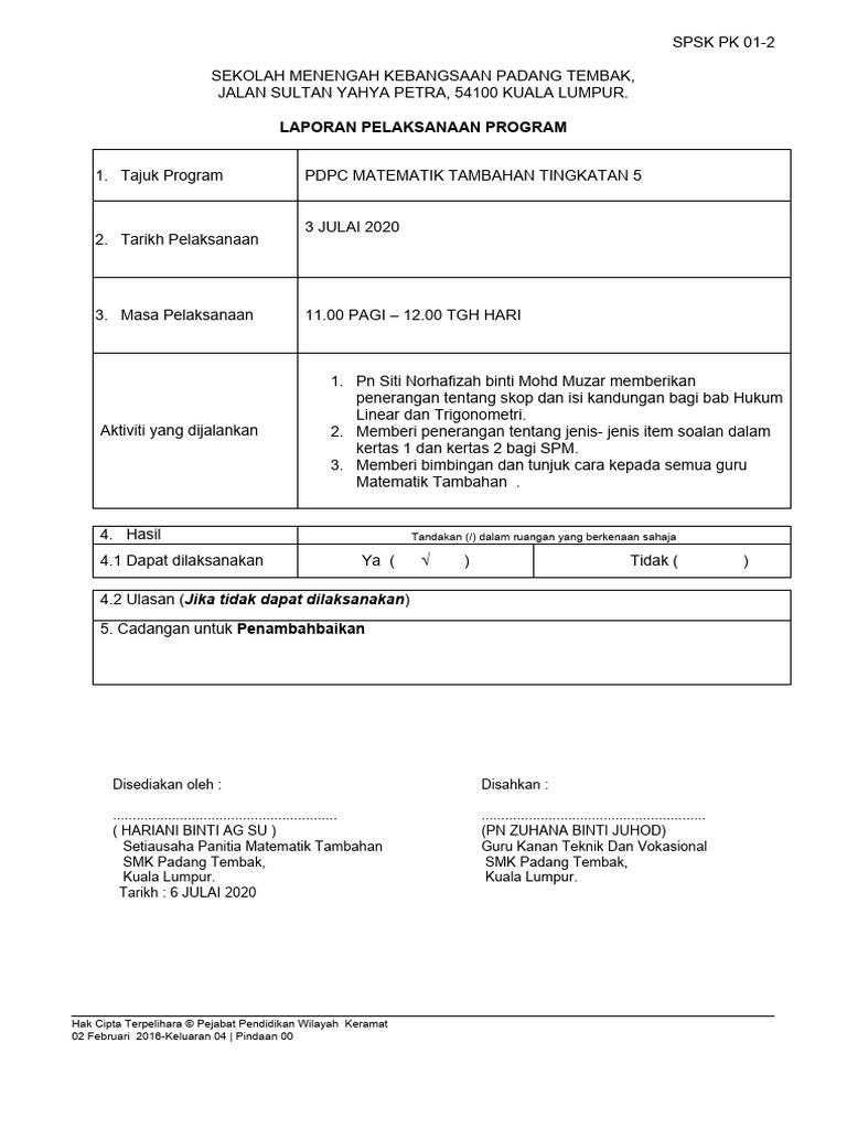Laporan Bengkel - PDPC Addmaths | PDF