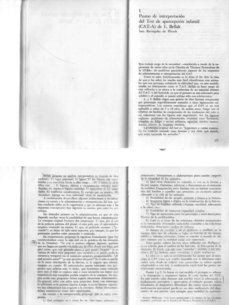 Siquier de Ocampo (1987) Las Técnicas Proyectivas y El Proceso de Psicodiagnóstico-82-92 | PDF