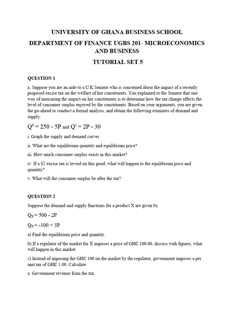 Tutorial Set 5 - Microeconomics UGBS 201-2 | PDF | Average Cost ... Tutorial Set 5 - Microeconomics UGBS 201-2 | PDF | Average Cost ...