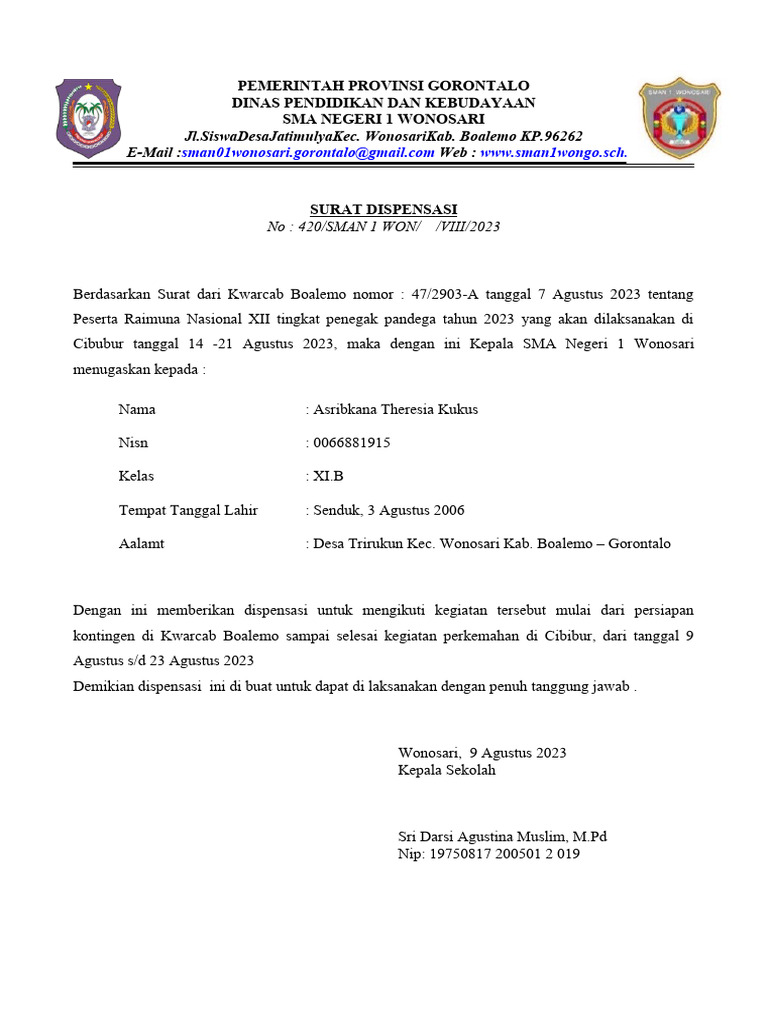 Surat Tugas 2023 | PDF