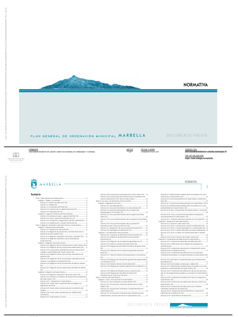 Normativa: Marbella | Descargar gratis PDF | Área rural | Infraestructura