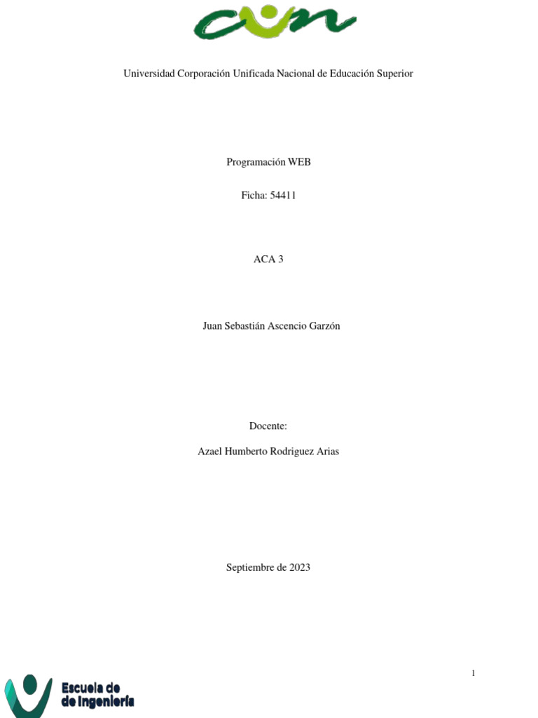 ACA 3 - Programacion Web - FICHA54411 - Sebastian Ascencio | PDF | HTML | Página web