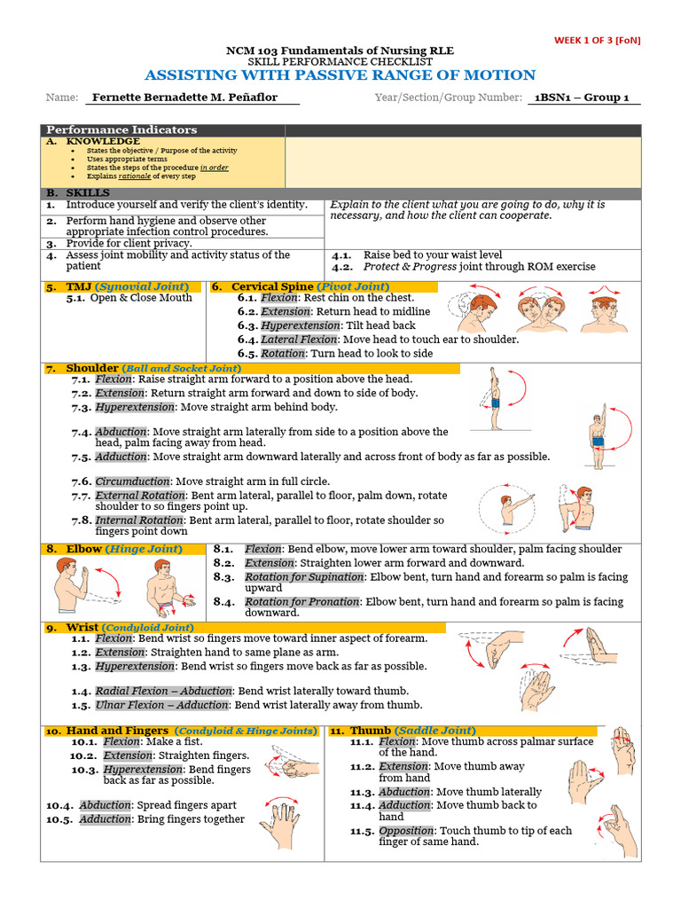 NOTES - ROM Positioning Draping | PDF | Anatomical Terms Of Motion ...