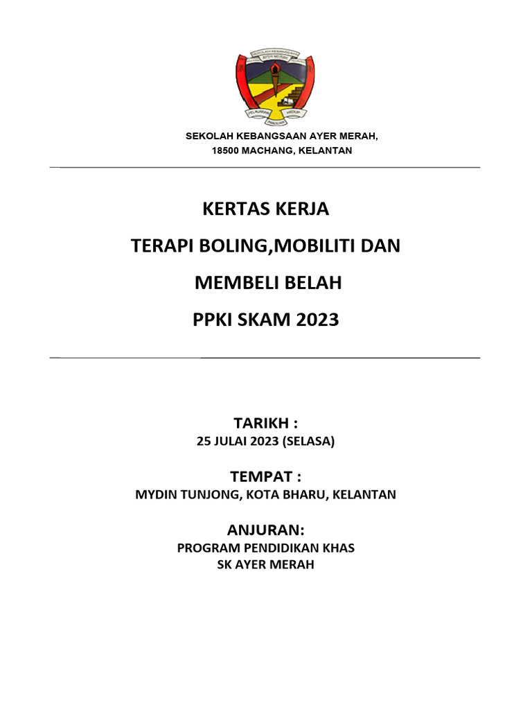 Kertas Kerja Terapi Boling 2023 | PDF